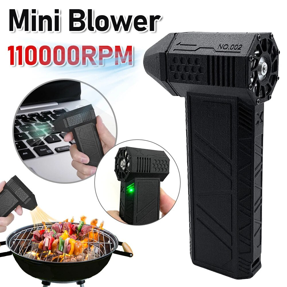 Mini Turbo Jet Fan Air Blower 110000RPM Turbo Violent Fan 45M/S 3000ma ...